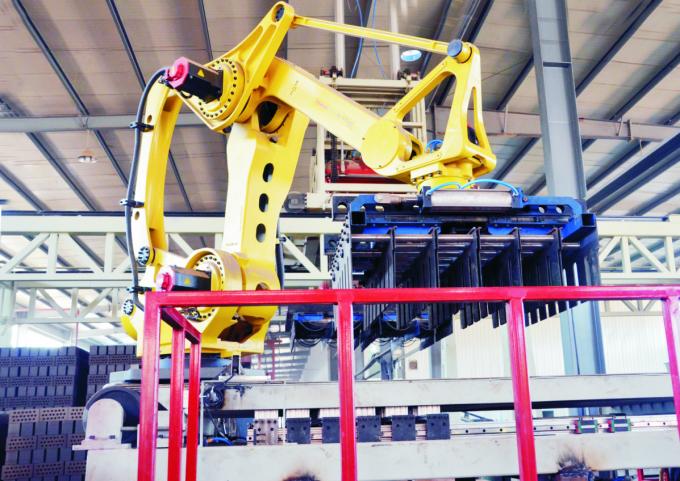 Auto Hollow Clay Brick Production Line Robot Block Stacking Machine